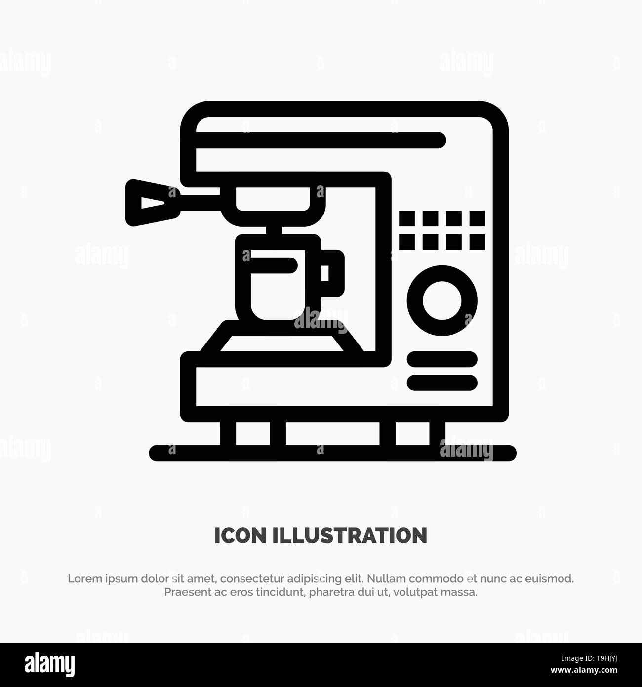Home coffee machine Stock Vector Images - Alamy