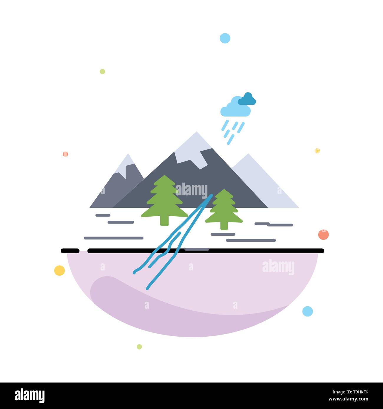 Mountains hill rocks valley Stock Vector Images - Alamy