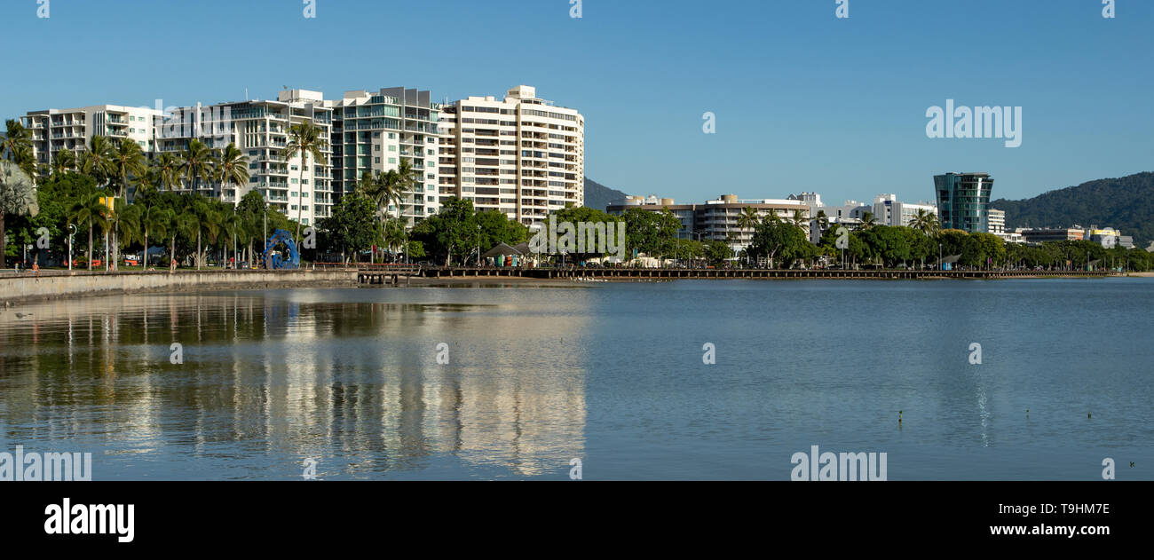 Waterfront at Cairns Panorama, Queensland Stock Photo - Alamy