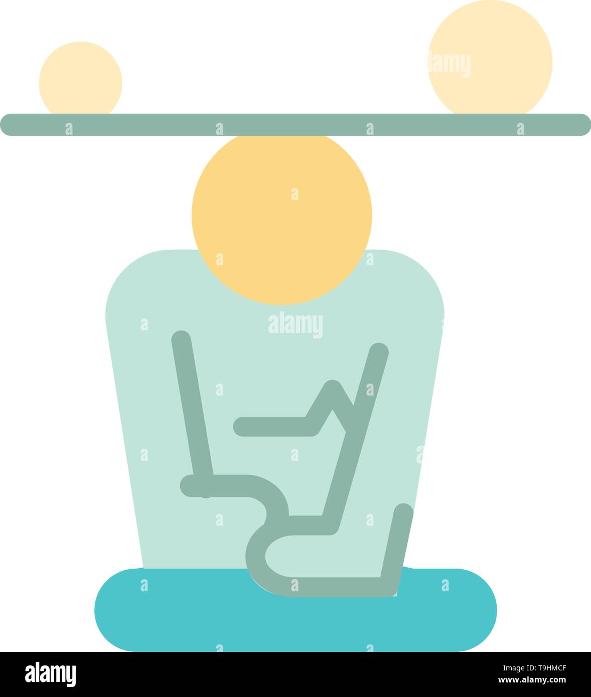 Balance, Concentration, Meditation, Mind, Mindfulness Flat Color Icon ...