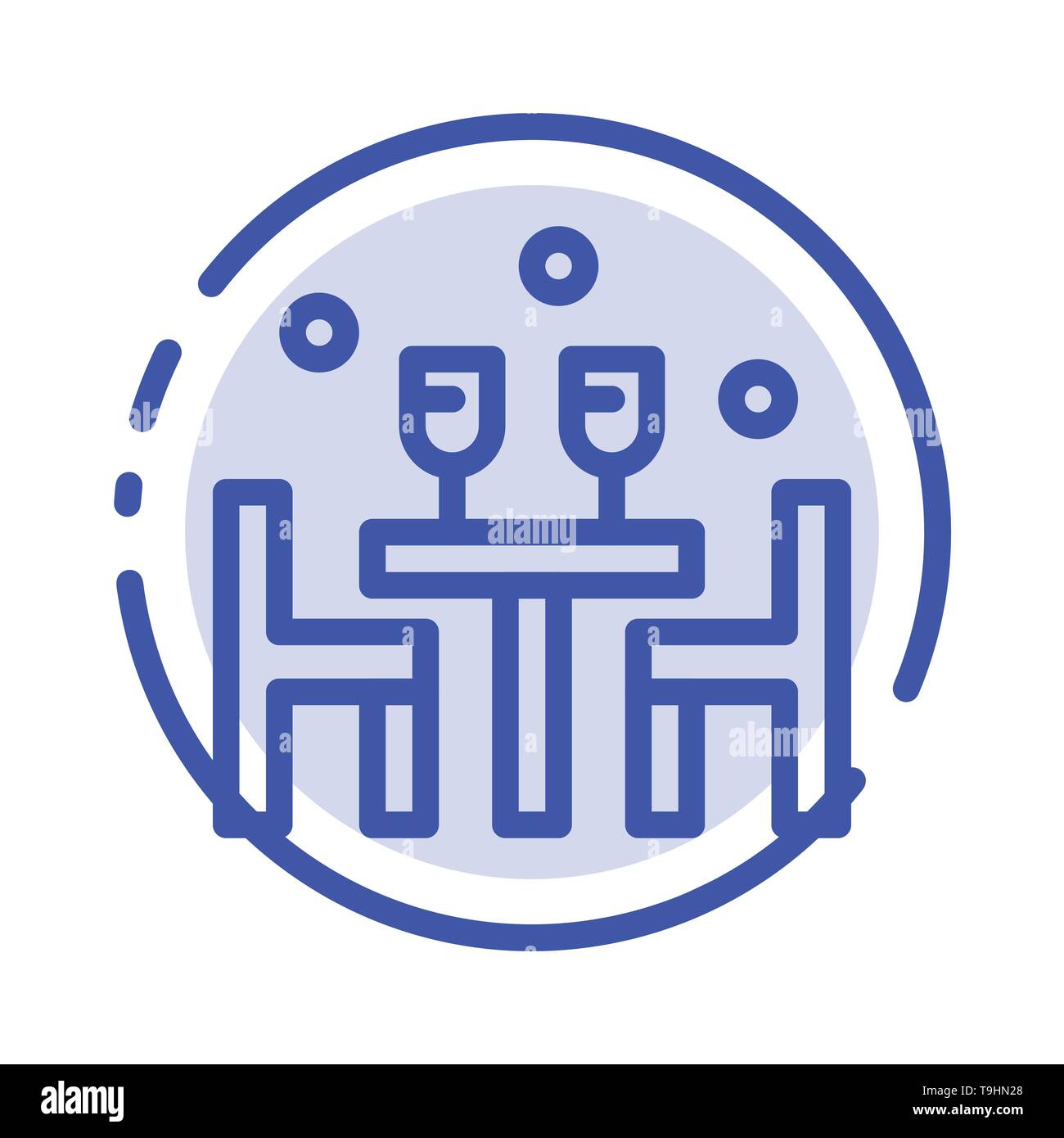 Blue dinner setting Stock Vector Images - Alamy