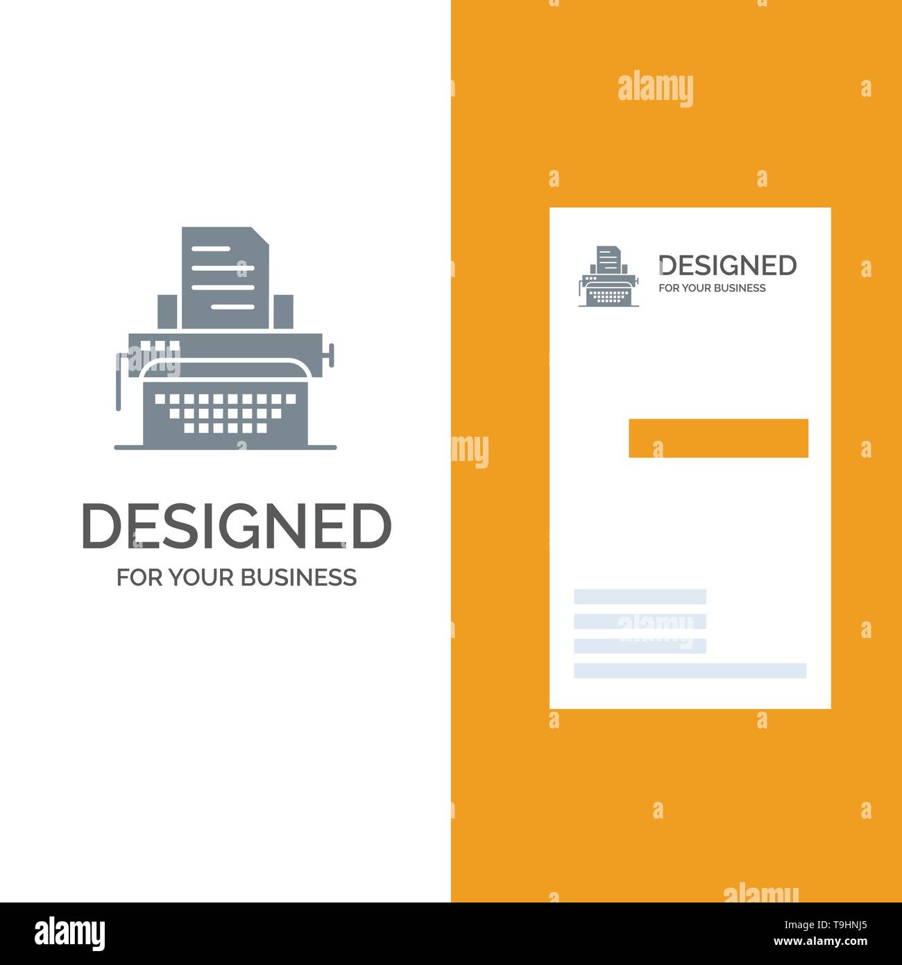 Antique typewriter logo hi-res stock photography and images - Alamy