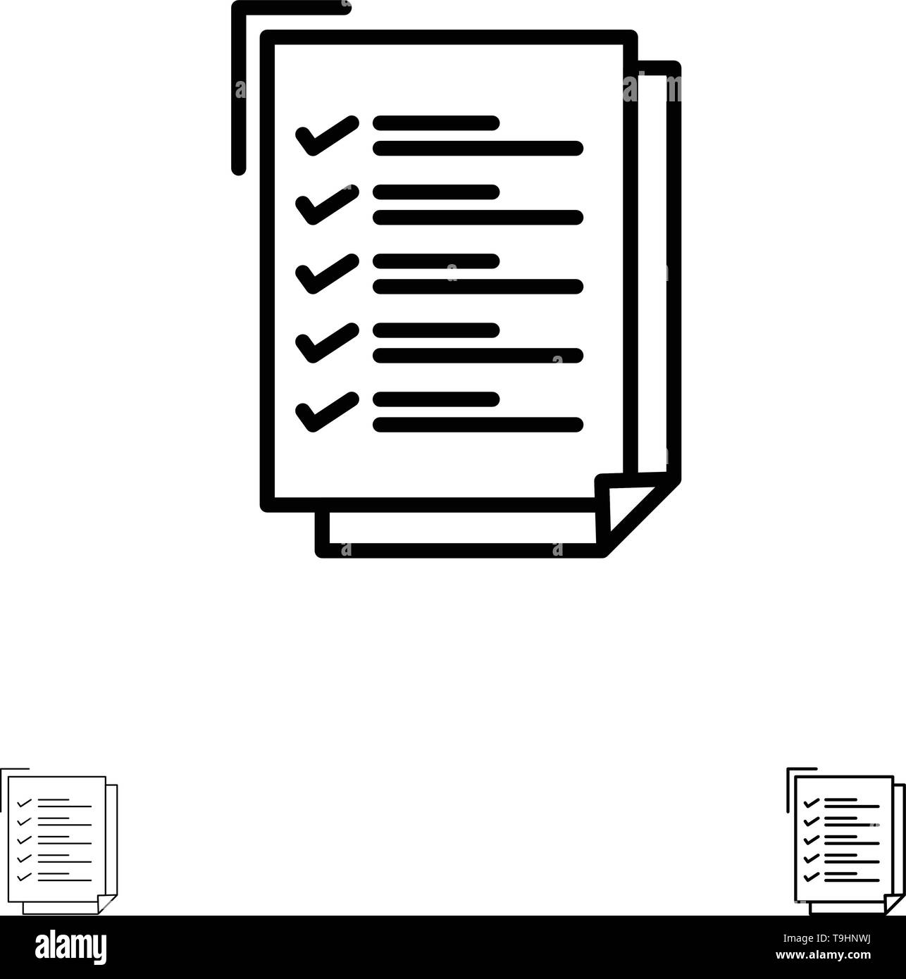 Blackboard icon checklist hi-res stock photography and images - Alamy