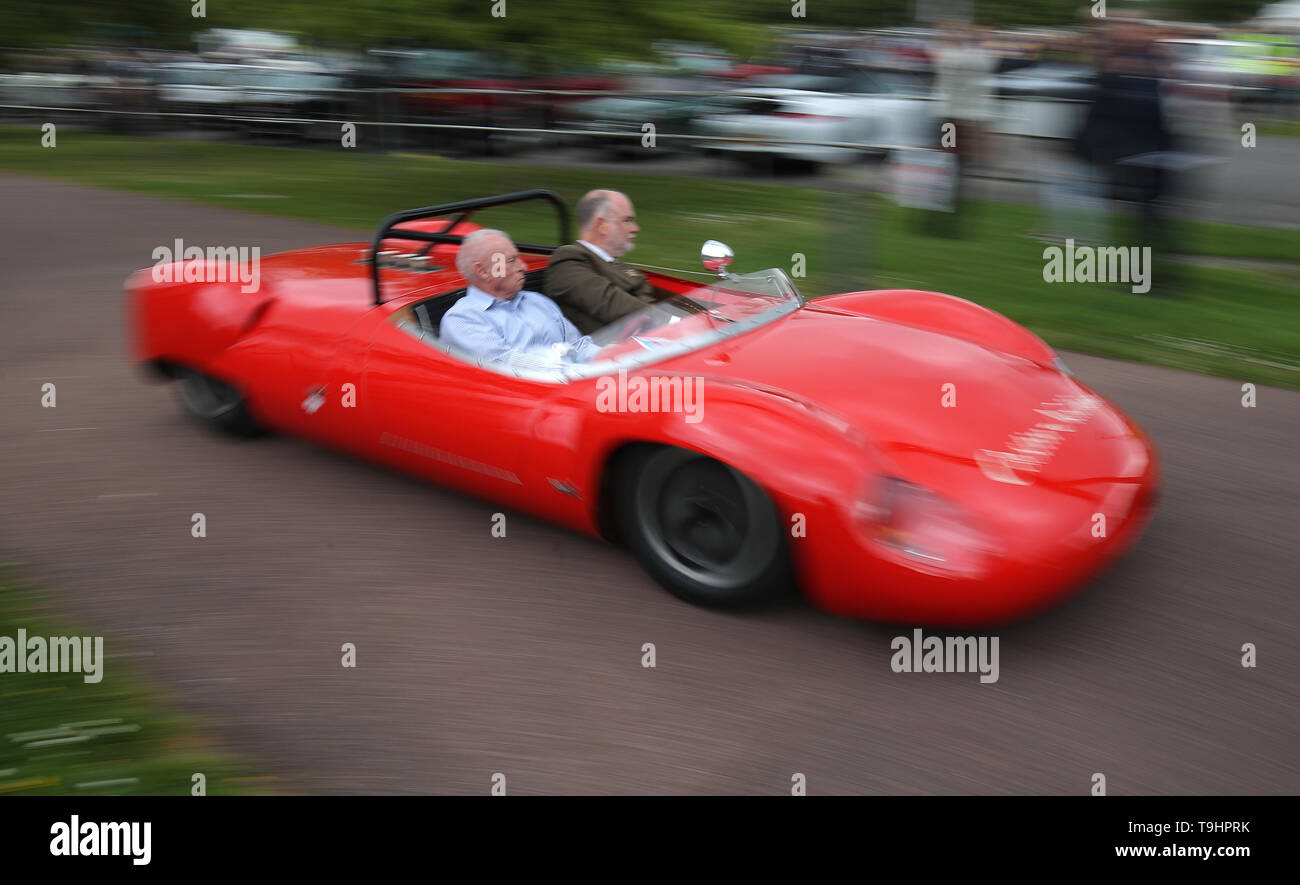 Roger Nathan (left), co-creator and racing driver of the Costin-Nathan ...