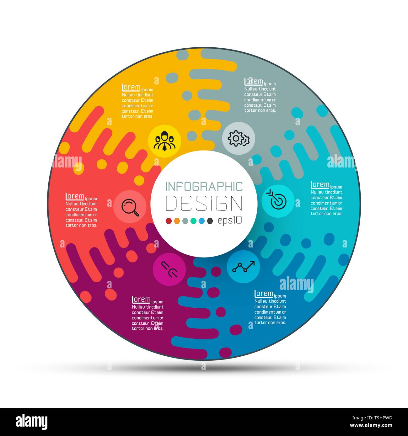 Business circle labels shape infographic groups bar Stock Vector Image ...
