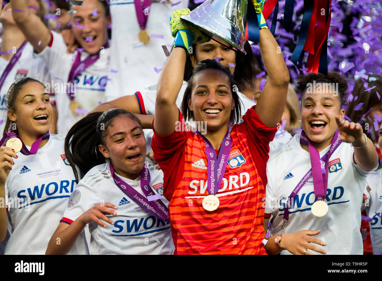 The players of Lyon celebrate the victory Stock Photo - Alamy