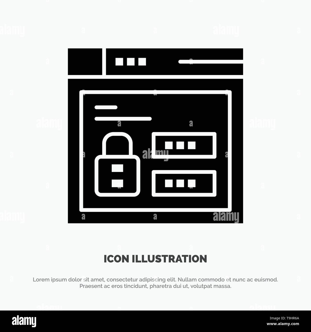 Lock icon browser hi-res stock photography and images - Alamy