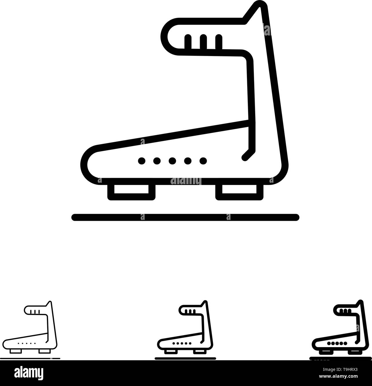 Man treadmill gym running not woman Black and White Stock Photos ...