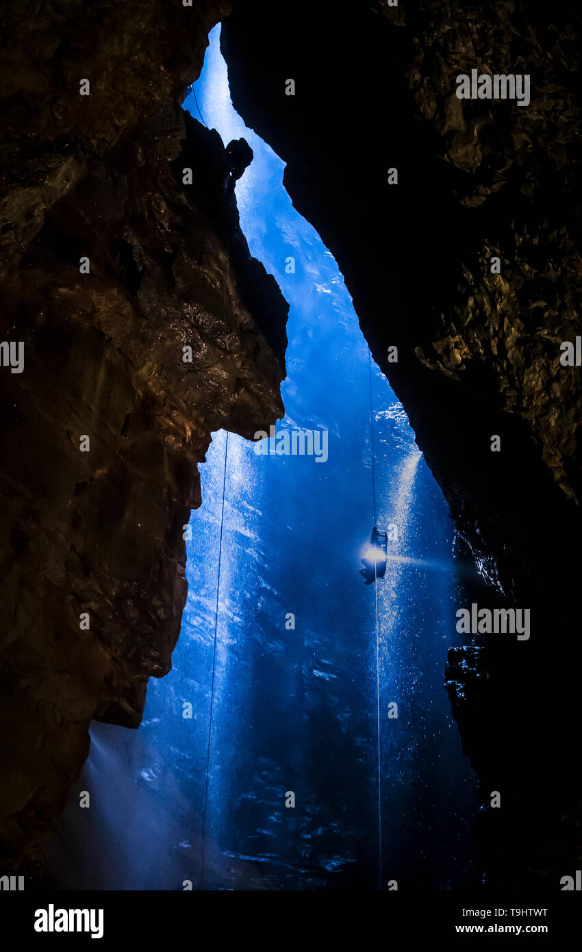 Winched into gaping gill hi-res stock photography and images - Alamy