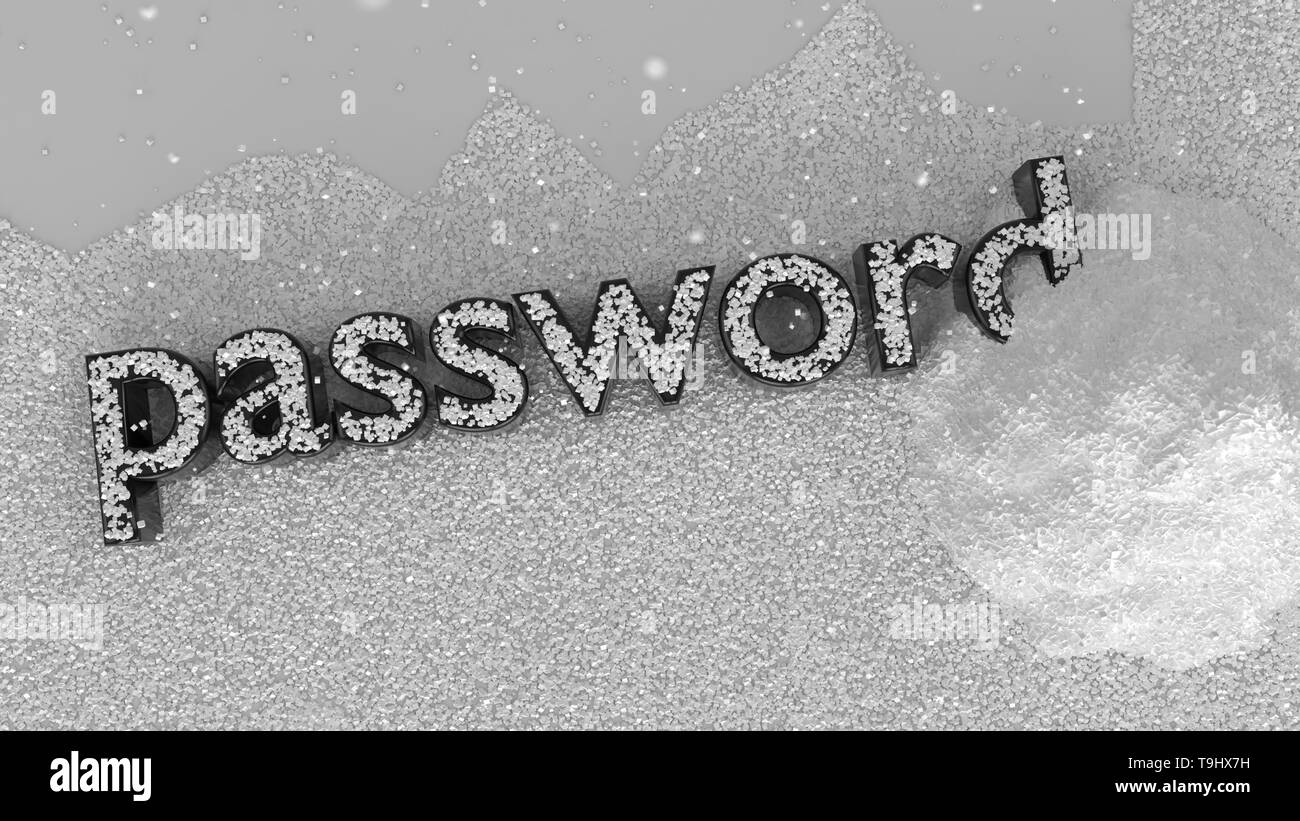Password hash with salt crypt function concept 3d render Stock Photo ...