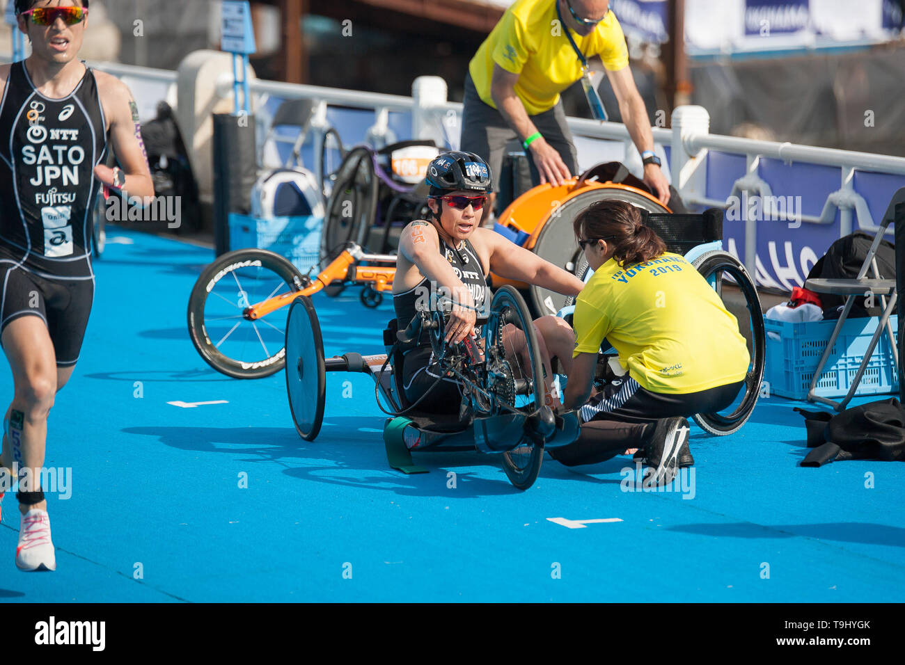 Yokohama, Japan. 18th May, 2019. 2019 ITU World Triathlon, World ...