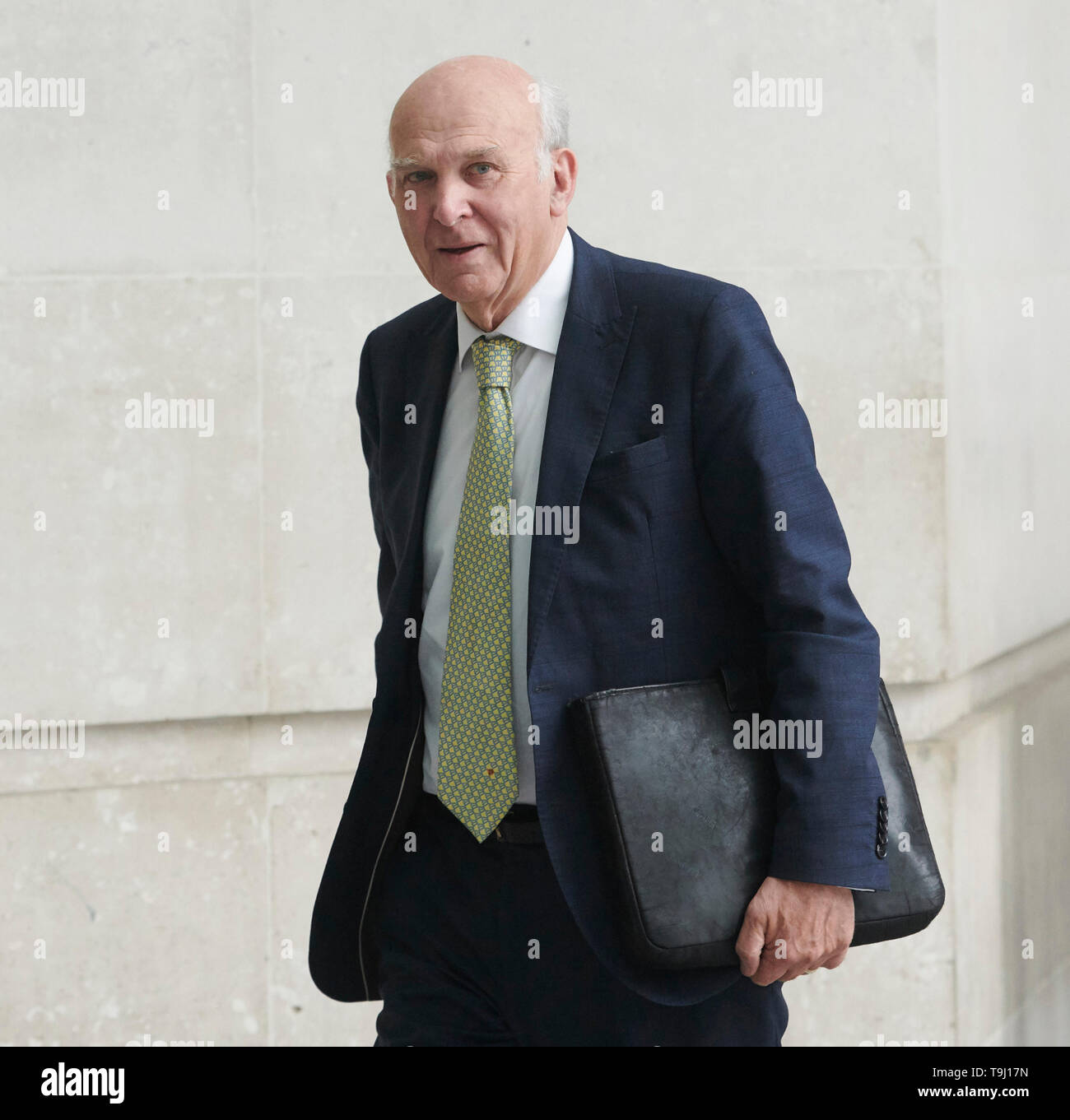 Vince cable leader of the liberal democrats arrives at the hi-res stock ...