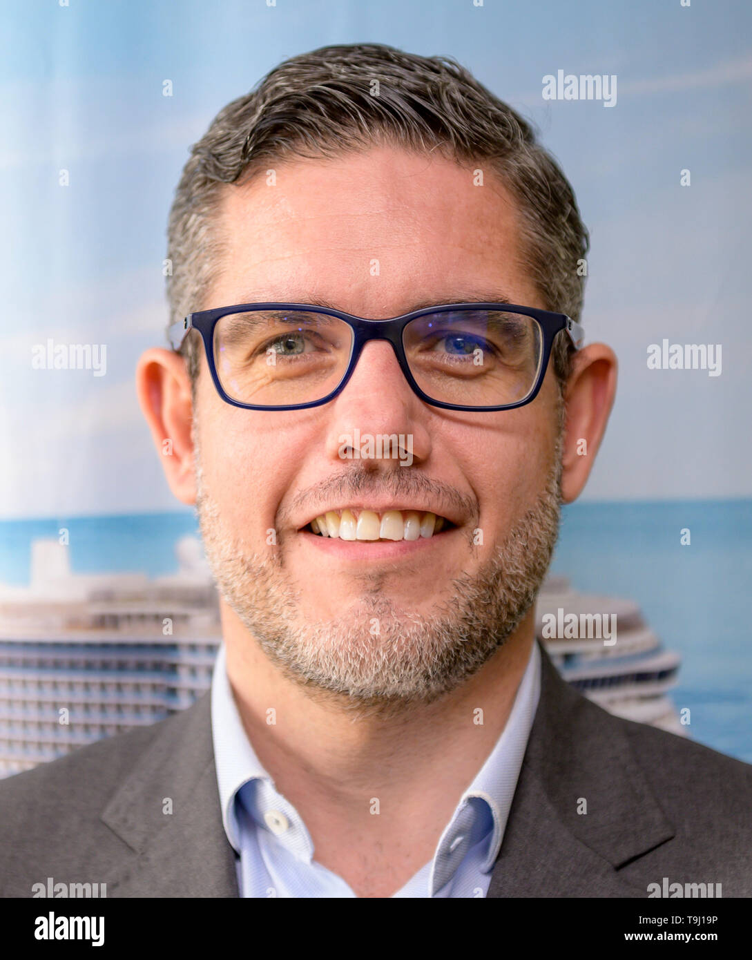 Hamburg, Germany. 09th May, 2019. Neil Palomba, president of the cruise ...
