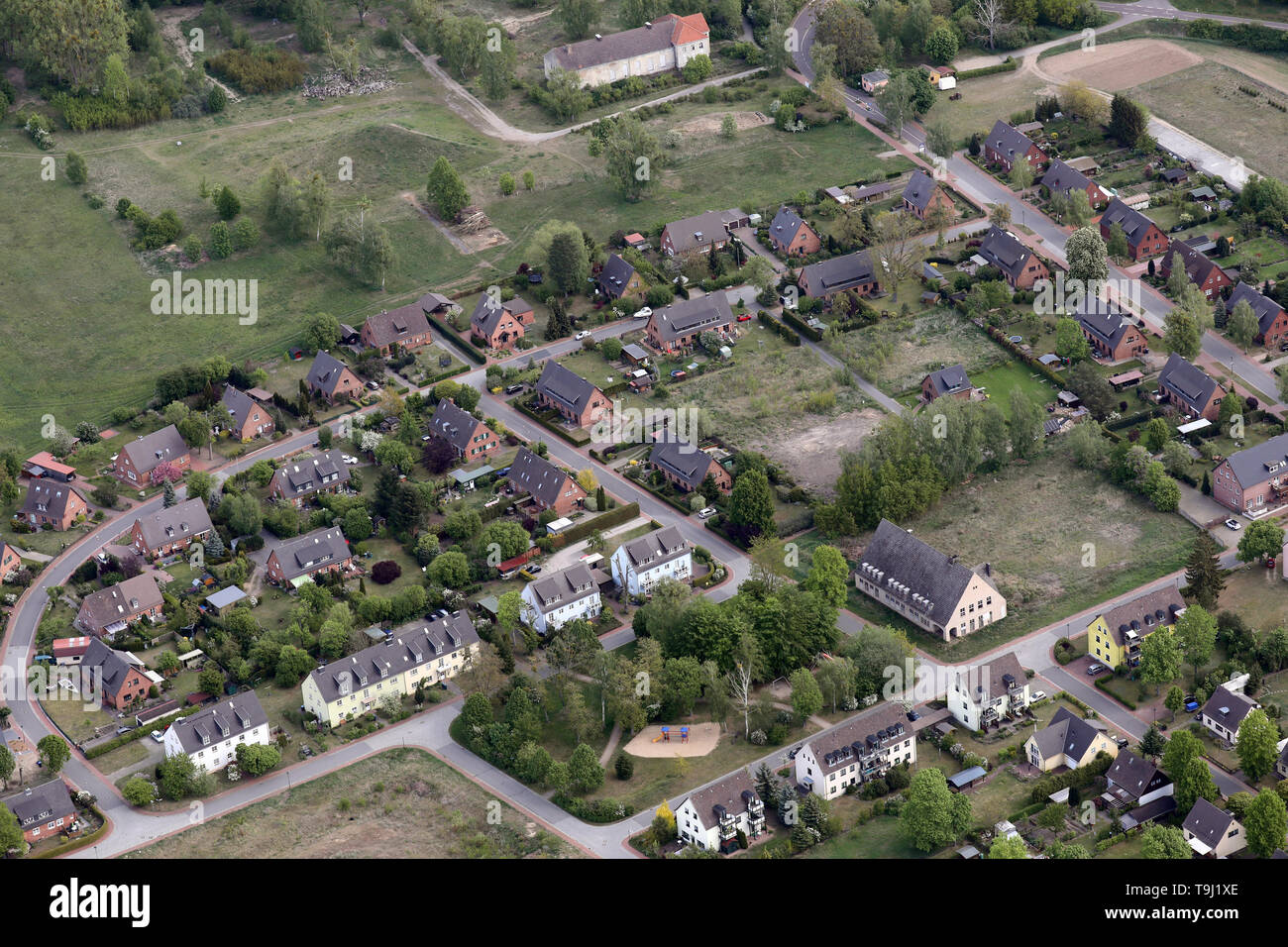 Rechlin, Germany. 14th May, 2019. A part of the so-called "Waldsiedlung ...