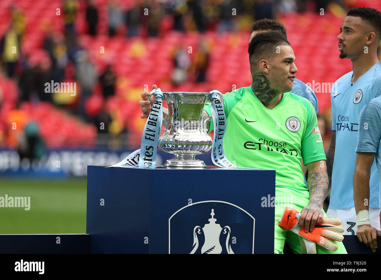 Ederson manchester city trophy hi-res stock photography and images - Alamy