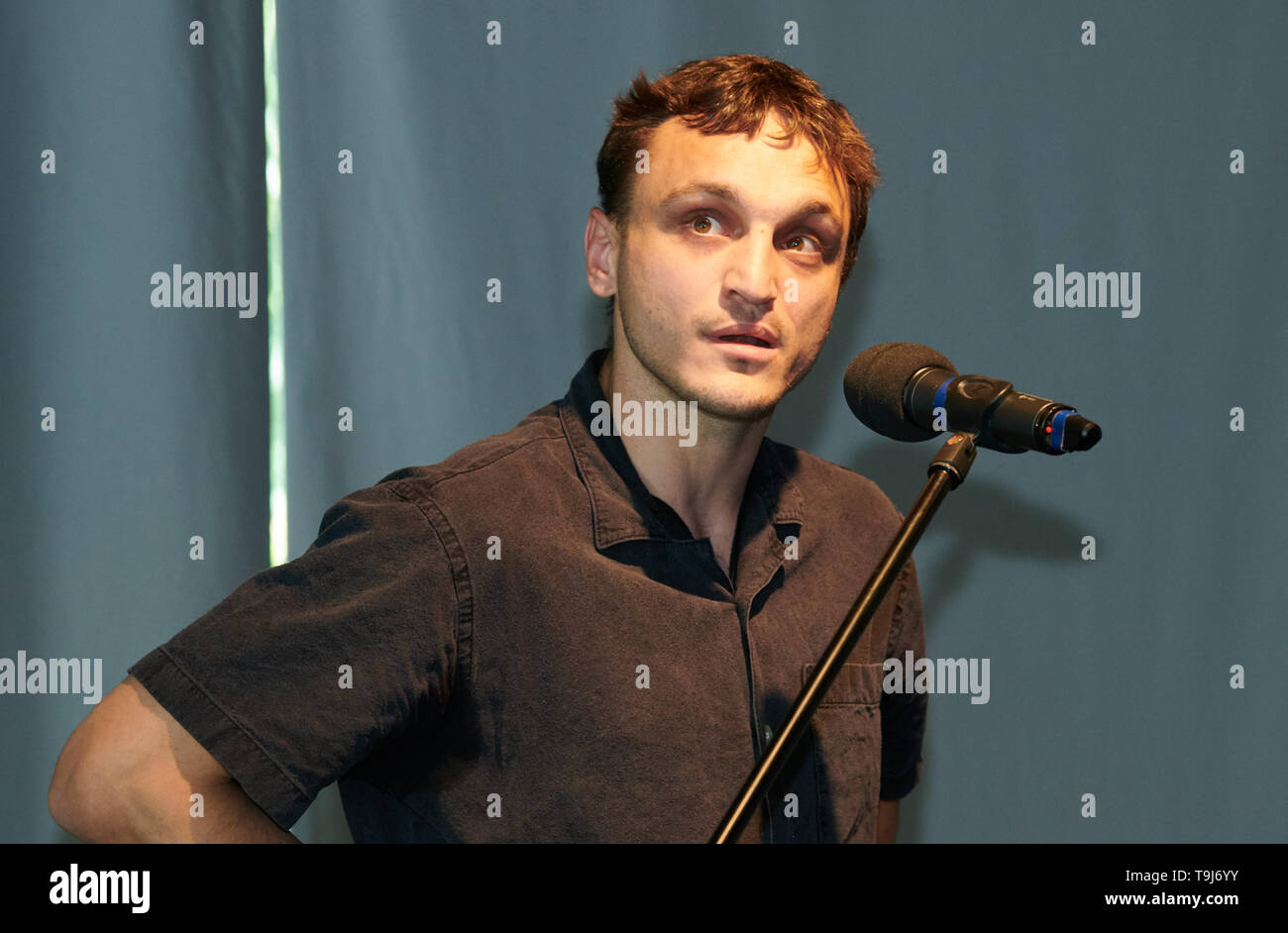 Berlin, Germany. 19th May, 2019. Franz Rogowski, German actor, gives ...