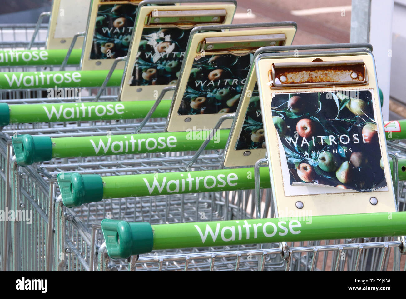 Waitrose logo and trolleys hi-res stock photography and images - Alamy