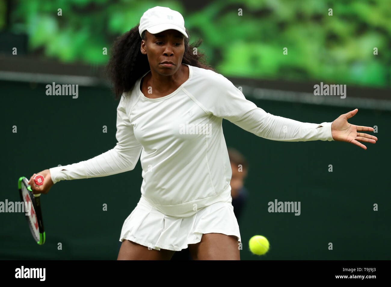 London, UK. 19th May 2019. Wimbledon Tennis Players Day; Venus Williams ...
