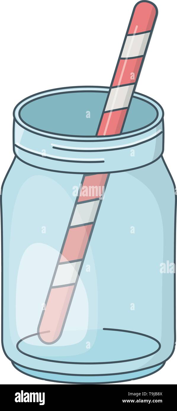 mason jar bottle cartoon vector illustration graphic design Stock ...