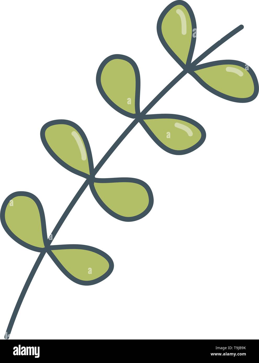 nature leafs cartoon vector illustration graphic design Stock Vector ...