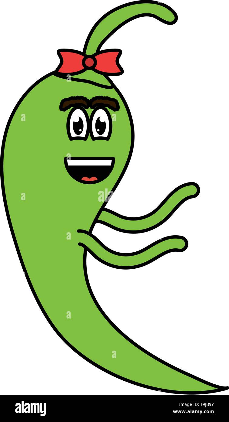 chilli pepper comic character vector illustration design Stock Vector ...
