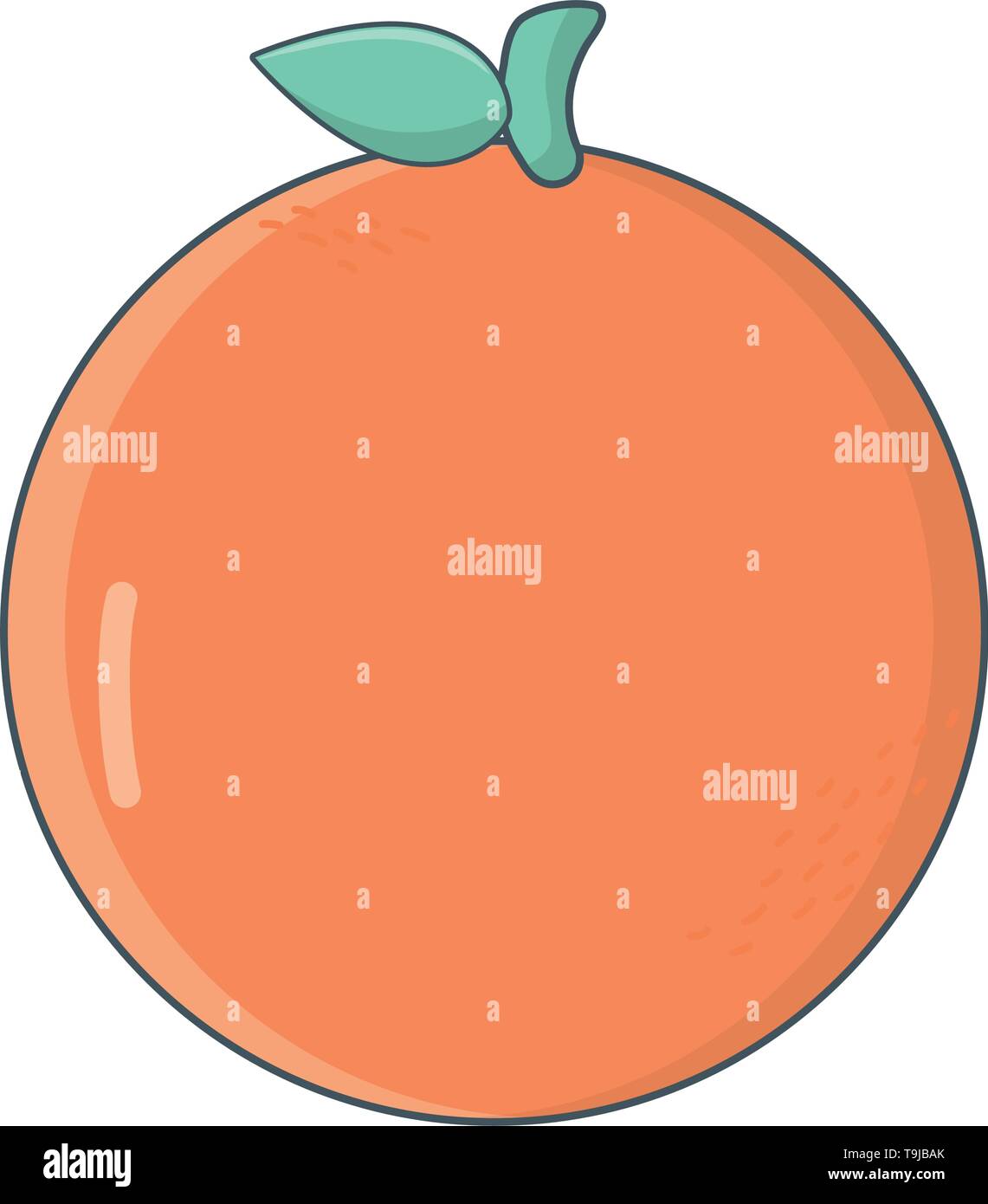delicious tasty fruit orange cartoon vector illustration graphic design ...