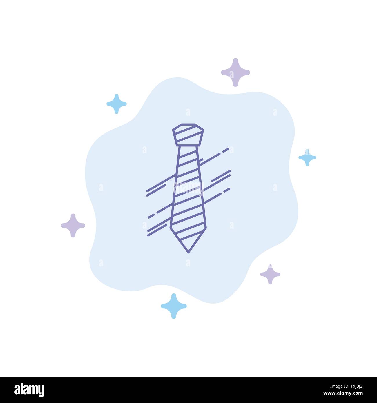 Tie, Business, Dress, Fashion, Interview Blue Icon on Abstract Cloud ...