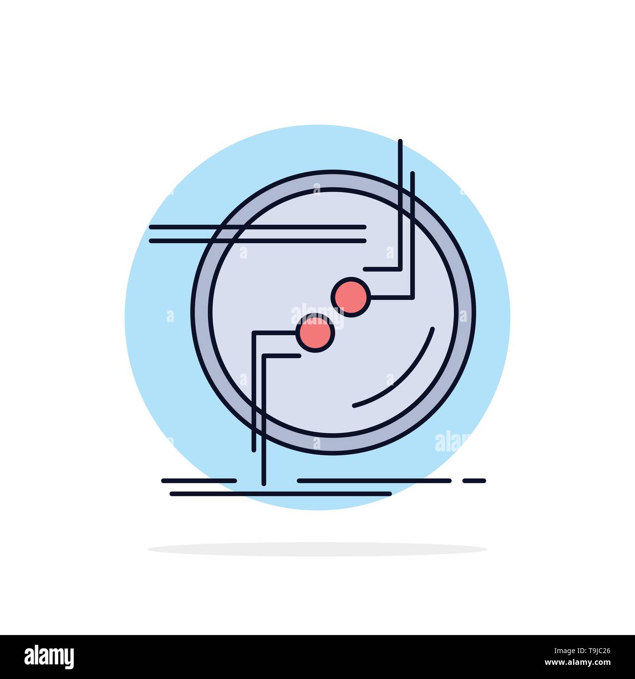 Chain Connect Connection Link Wire Flat Color Icon Vector Stock Vector Image And Art Alamy