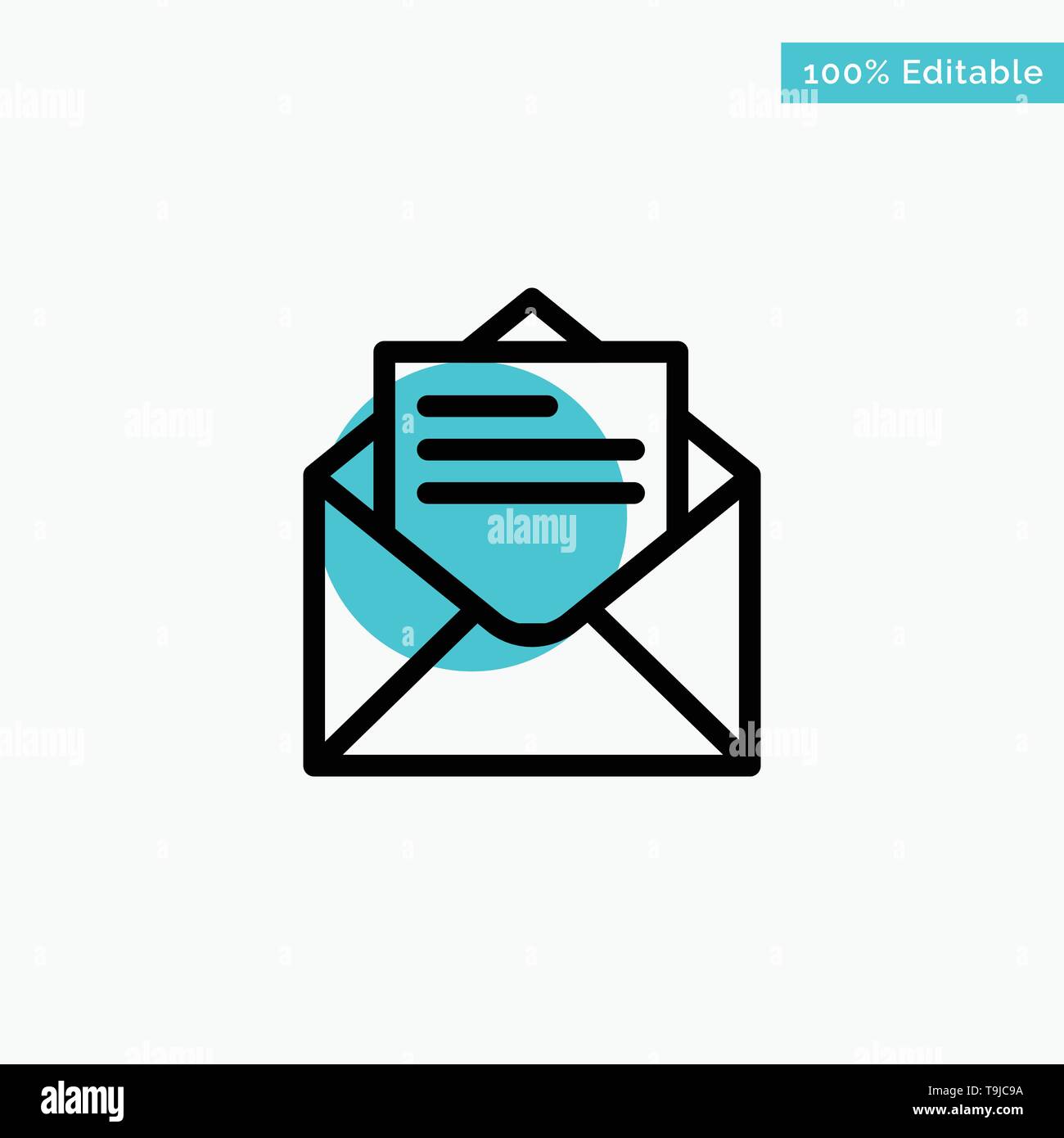 Business mail turquoise Stock Vector Images - Alamy