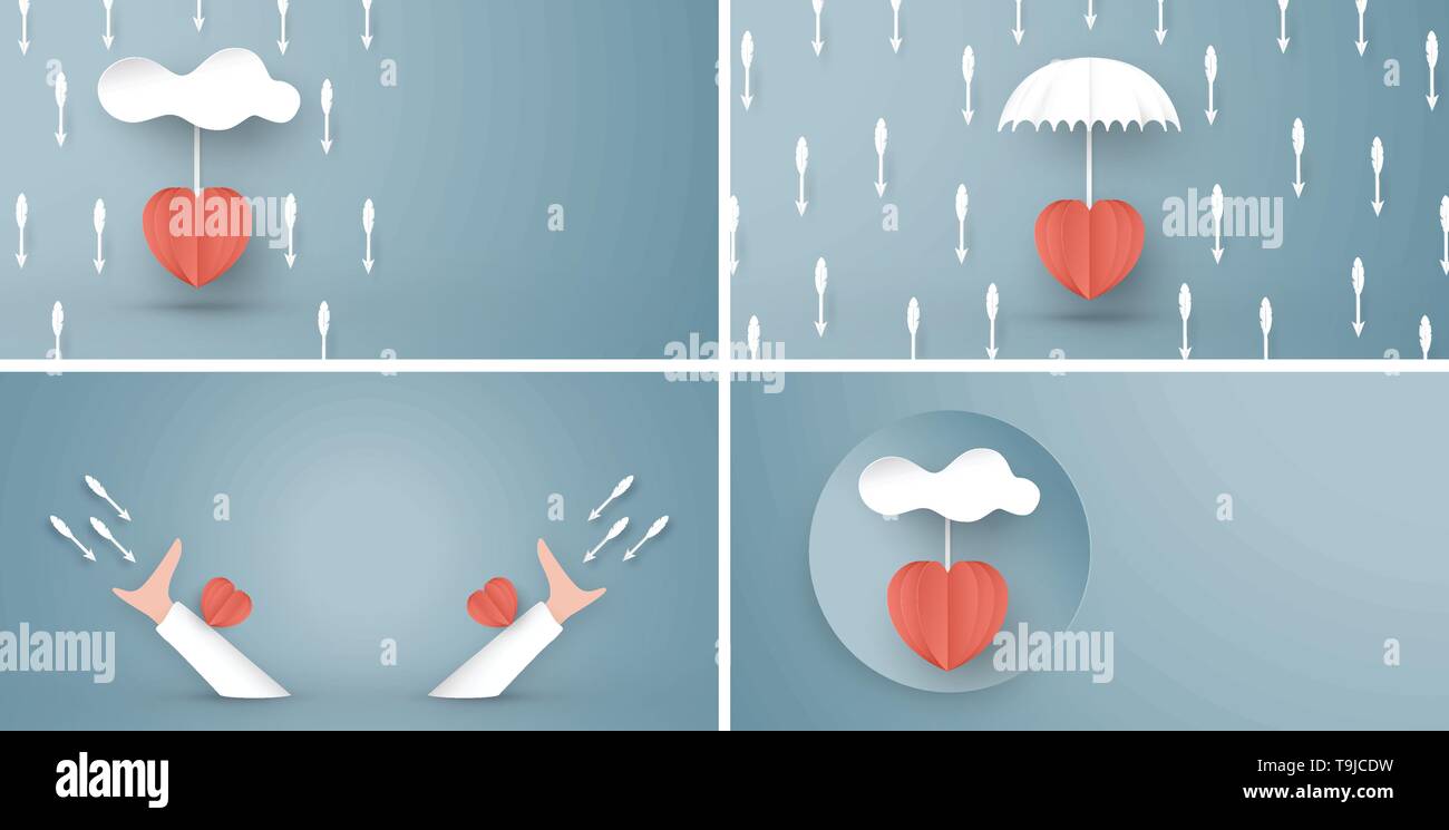 Vector illustration in concept of health insurance. Template element ...