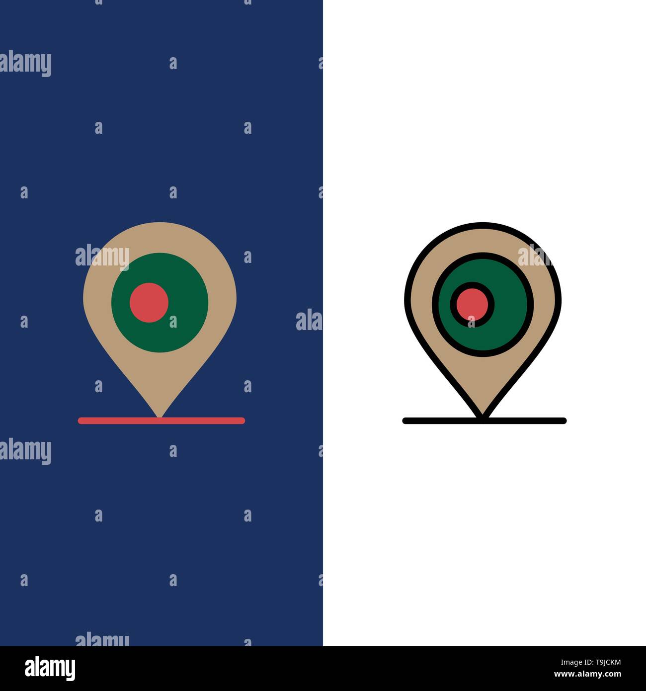 Bangladesh flag and map in vector illustration hi-res stock photography ...