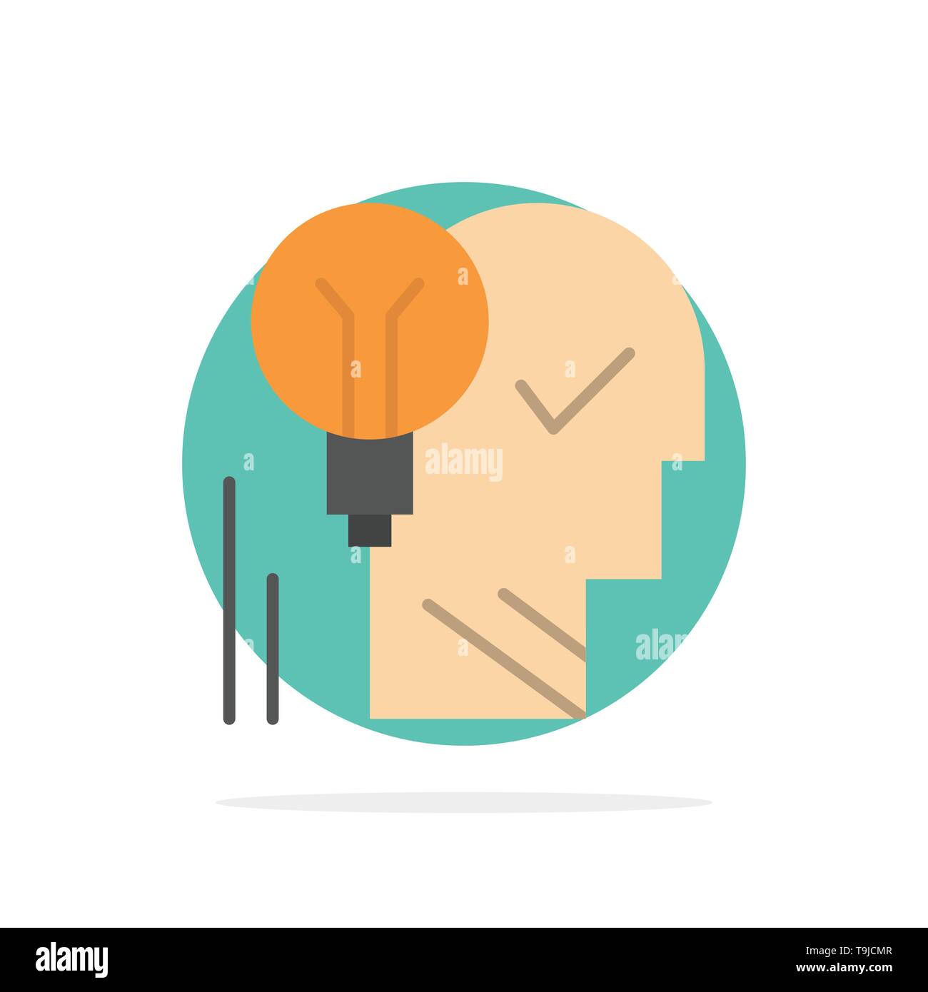 Abstract vector man brain bulb background for print or web Cut Out ...