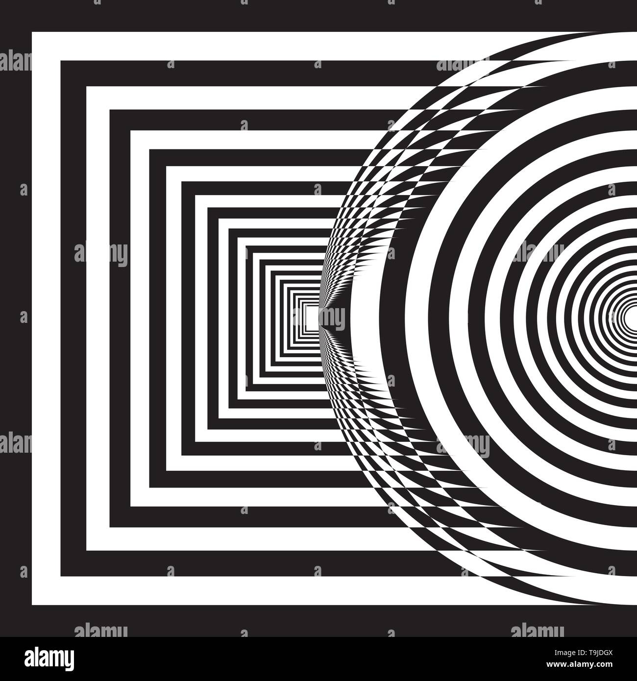 Arabesque pseudo tridimensional wall target structure illusion on ...