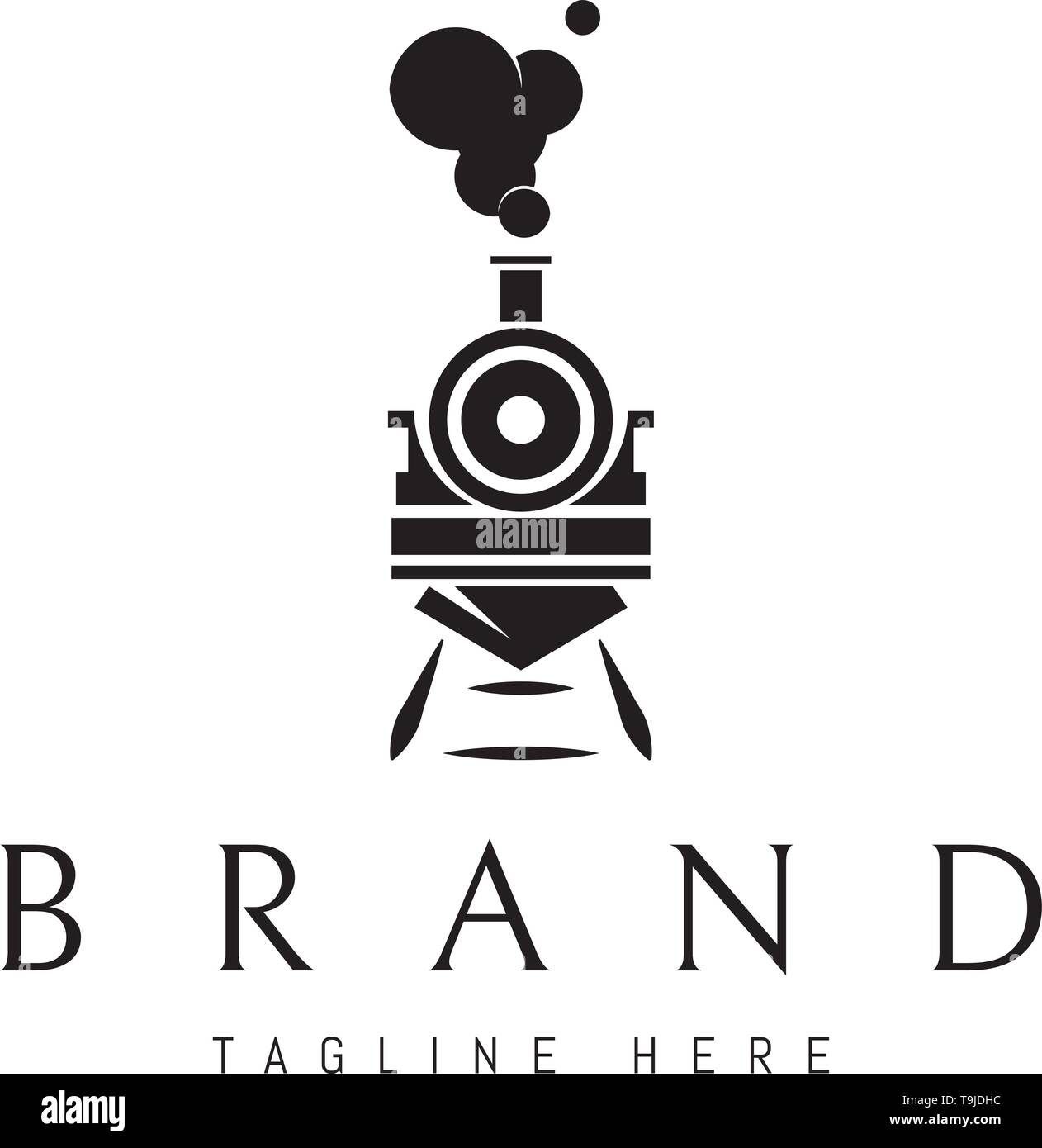 Logo steam train hi-res stock photography and images - Alamy