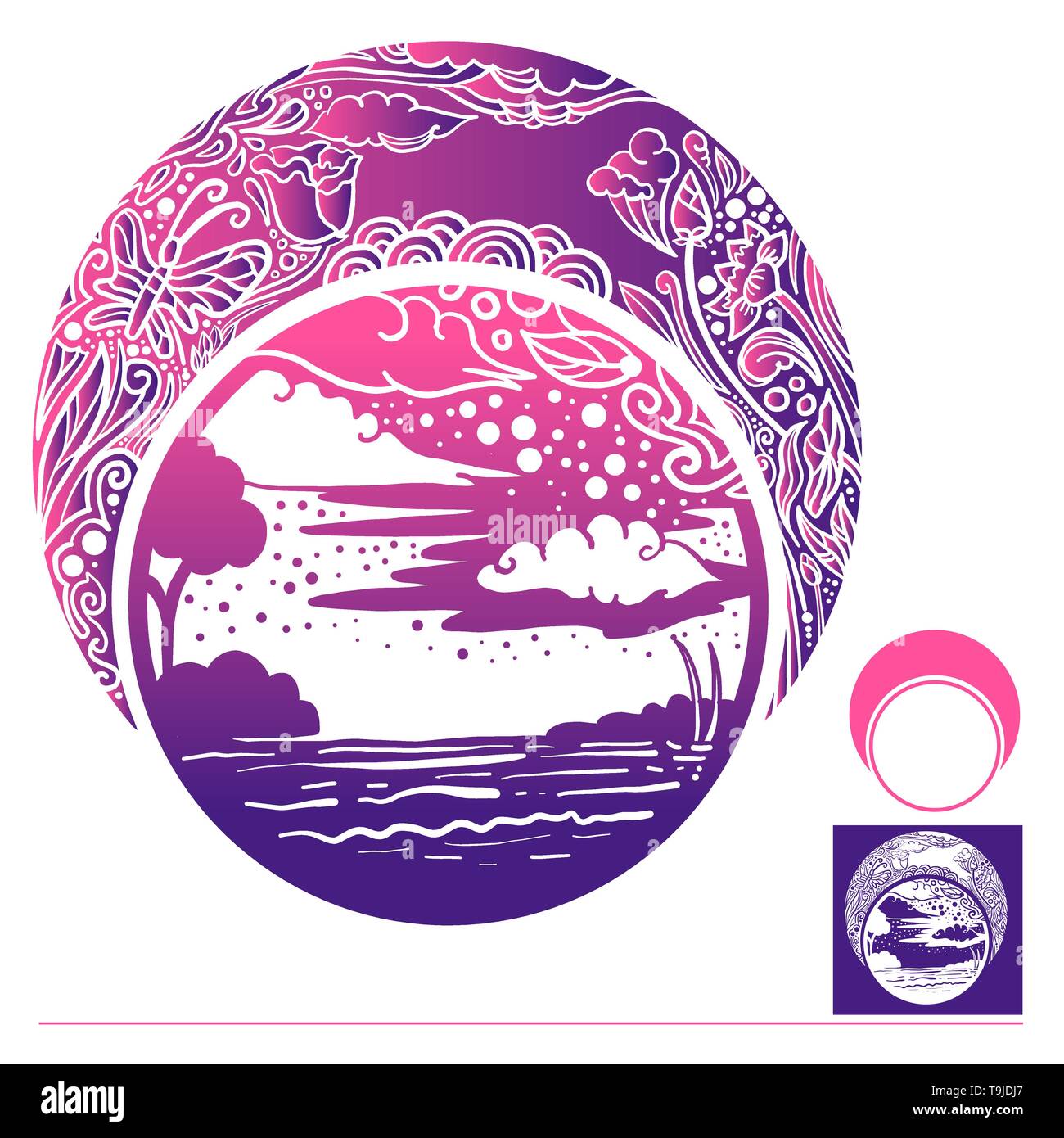 Water lily vector vectors hi-res stock photography and images - Alamy