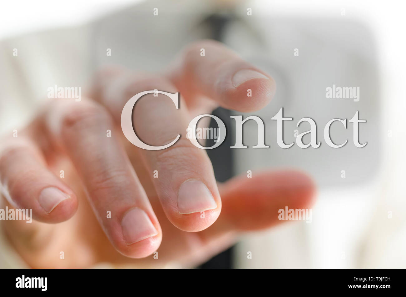 Male hand pressing word hi-res stock photography and images - Alamy