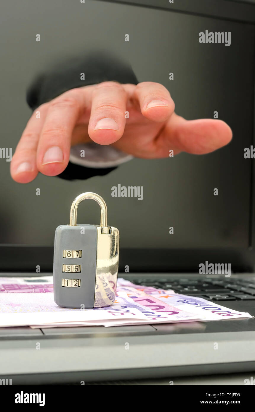 Hand coming out of computer hi-res stock photography and images - Alamy