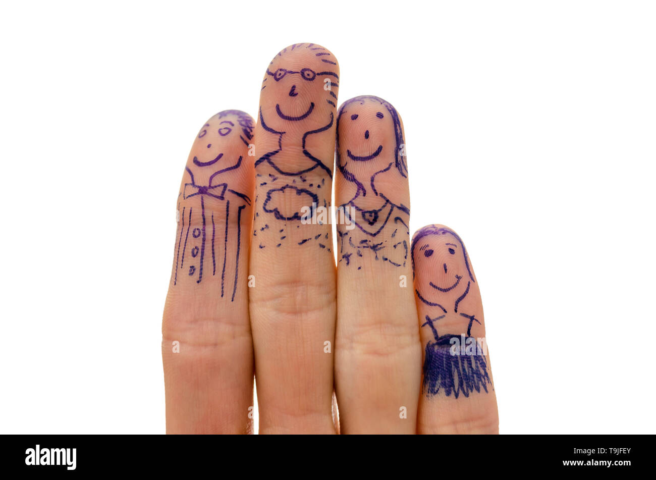 Happy fingers family hi-res stock photography and images - Alamy
