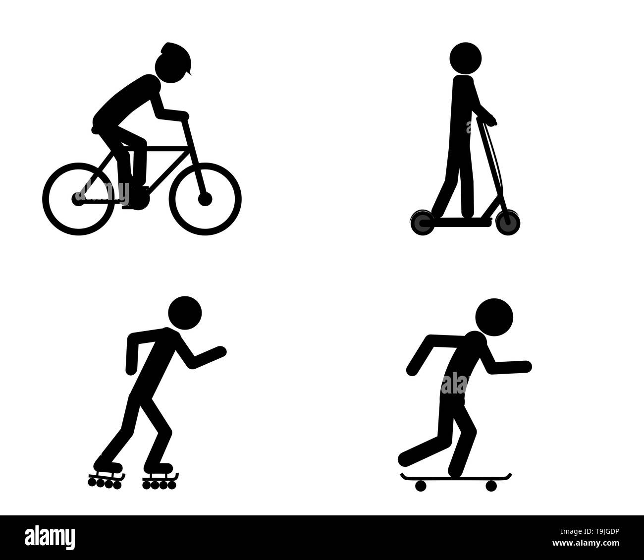 Human activities icon Black and White Stock Photos & Images - Alamy