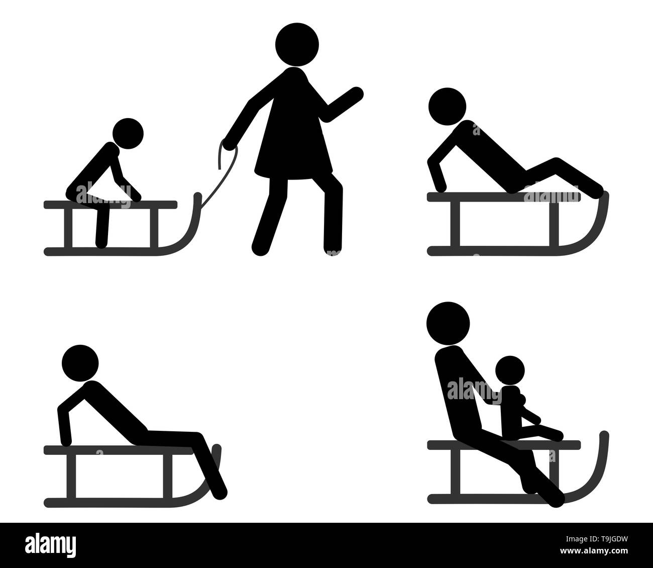 Human activities icon Black and White Stock Photos & Images - Alamy