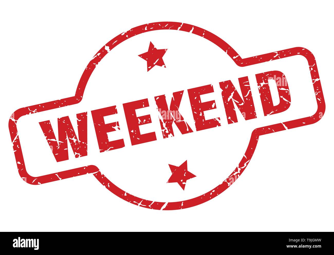 weekend stamp isolated on white Stock Vector Image & Art - Alamy
