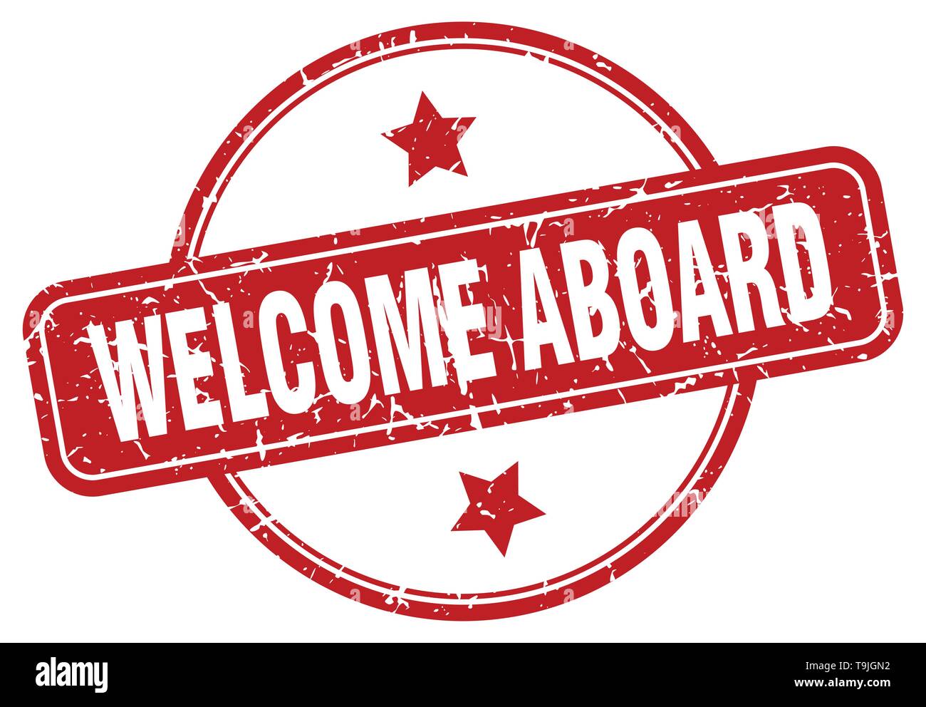 welcome aboard vintage round isolated stamp Stock Vector Image & Art ...