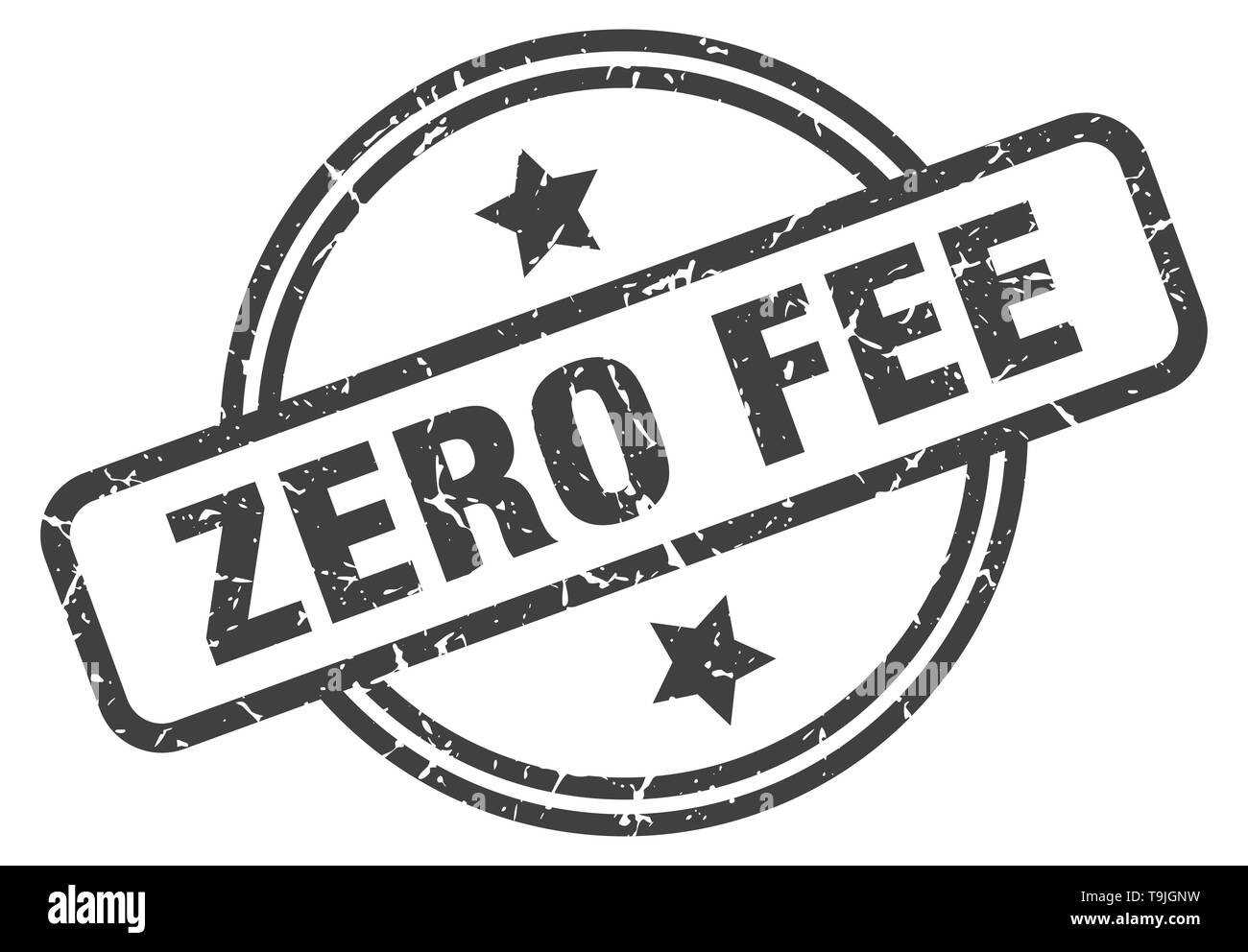 zero fee stamp isolated on white Stock Vector Image & Art - Alamy