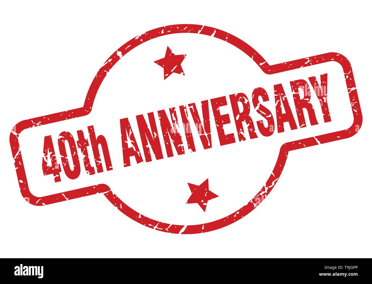 40th anniversary stamp isolated on white Stock Vector Image & Art - Alamy