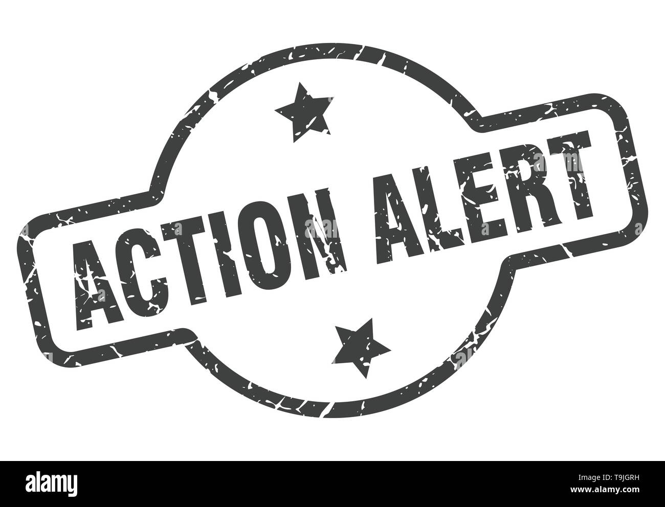 action alert vintage round isolated stamp Stock Vector Image & Art - Alamy