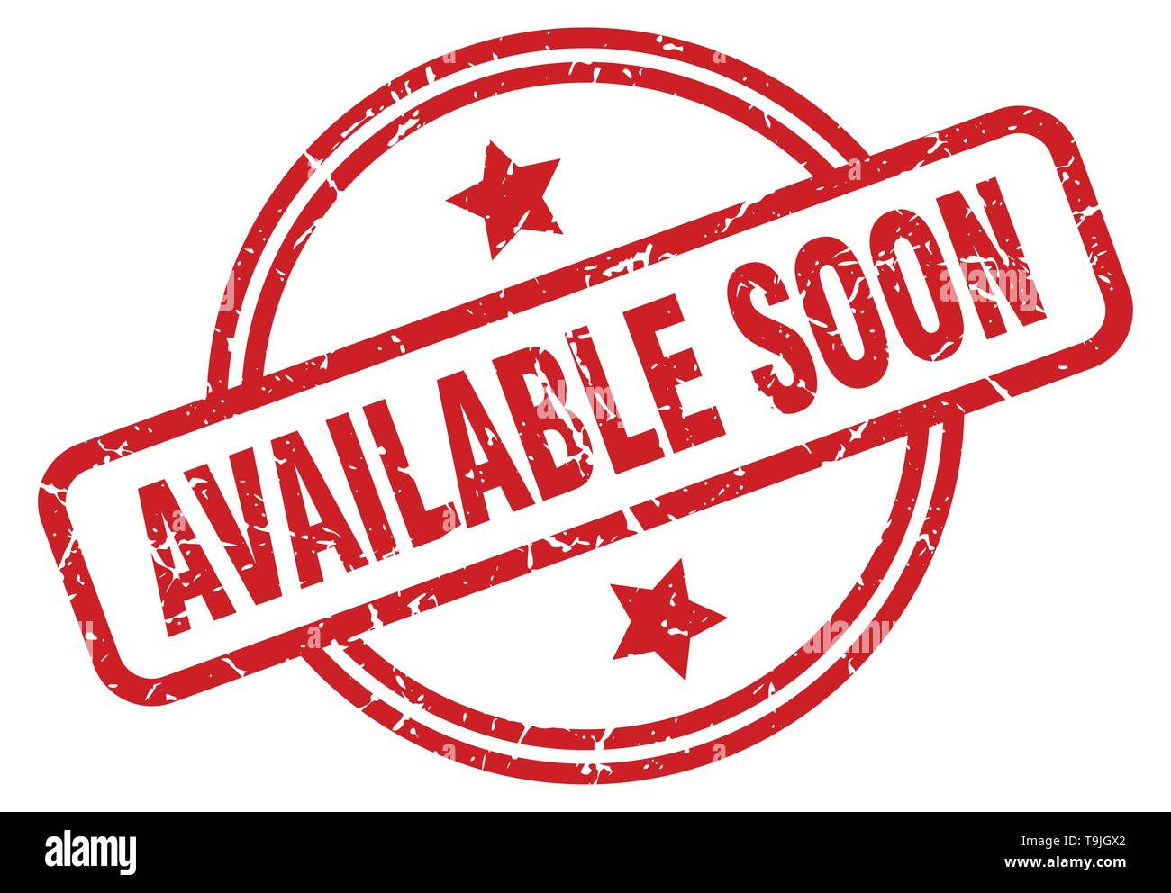 available soon round grunge isolated stamp Stock Vector Image & Art - Alamy