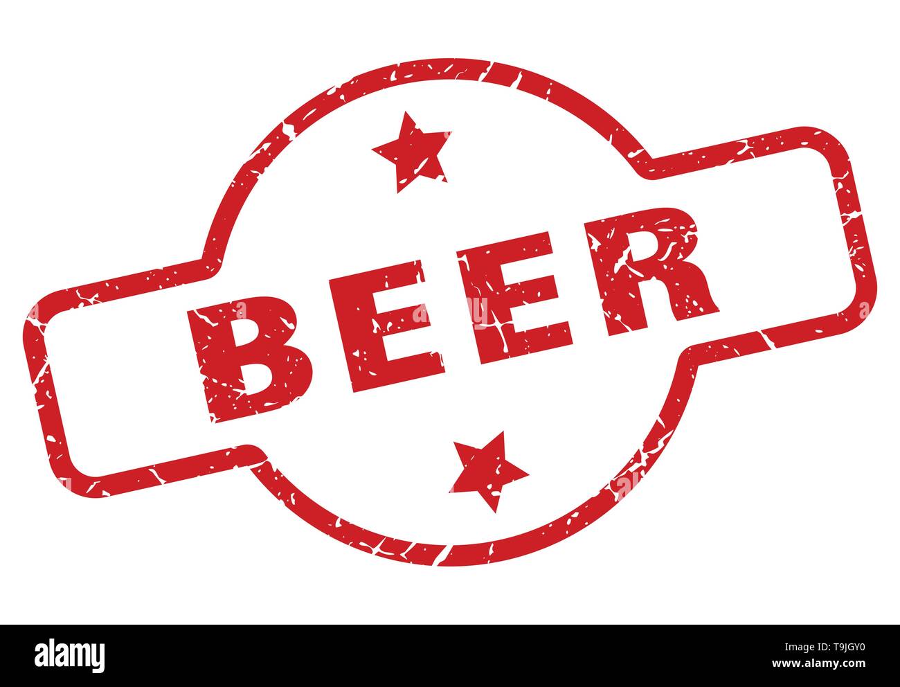 beer stamp isolated on white Stock Vector Image & Art - Alamy