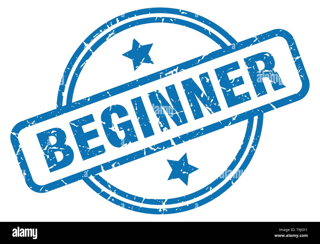 beginner round vintage grunge stamp Stock Vector Image & Art - Alamy