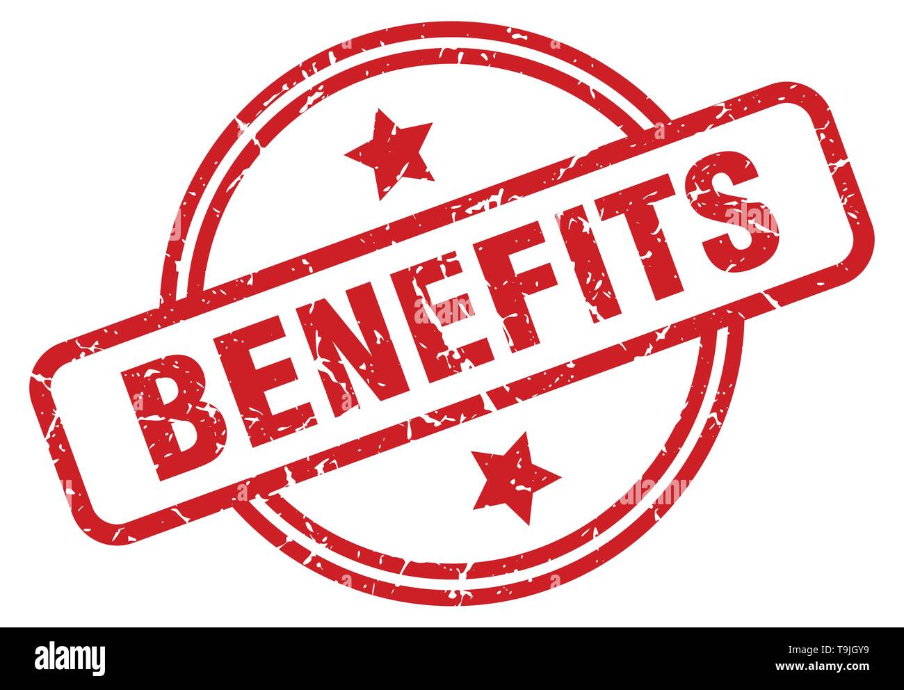 benefits round grunge isolated stamp Stock Vector Image & Art - Alamy