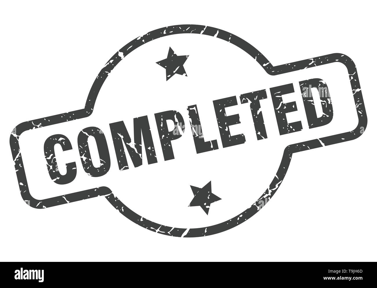 completed vintage round isolated stamp Stock Vector Image & Art - Alamy